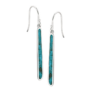 Silpada 'Turquoise Drop' Compressed Turquoise Drop Earrings in Sterling Silver