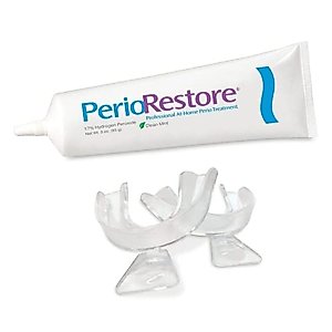 Perio Restore® Gel 3 Ounce Tube; 1.7% Hydrogen Peroxide Oral Cleansing Treatment; Oral Cleansing Gel. Includes Two (2) Trays for Ease of Application. Mint Flavor, at-Home Treatment