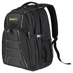 Olympia Tools Travel Backpacks, Black, 13.8 7.9 18.5 inch