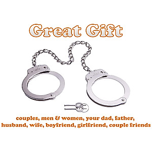 Campco UZI-HC-LEG 16-Inch Twist Chain Double Lock Leg Irons, Silver