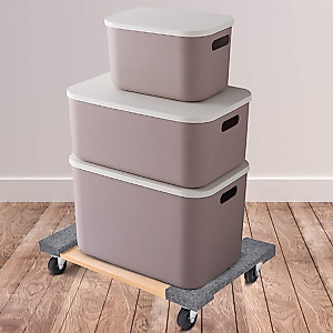 Goplus Furniture Moving Dolly, Heavy Duty Wood Rolling Mover with Wheels for Piano Couch Fridge Heavy Items, Securely Holds 1000 LBS (2 Packs)