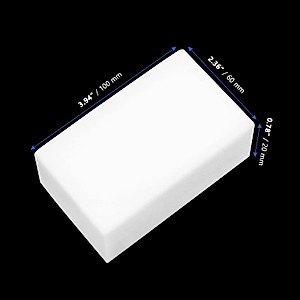 MANCHAP 100 Pack White Melamine Foam Sponge Cleaning Pads, Lightweight Non-Scratch Scrub Sponge Scrubber Foam Dish Sponges Eraser for Wall, Furniture, Kitchen, Car, 3.9 x 2.4 x 0.8 Inch