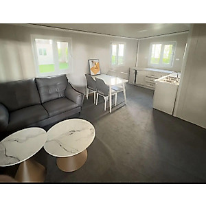 TOPUS Deal Portable Garden House - Extended Biplane Design (19x20 FT) - Featuring 1 Bedroom, 1 Living Room, 1 Bathroom,