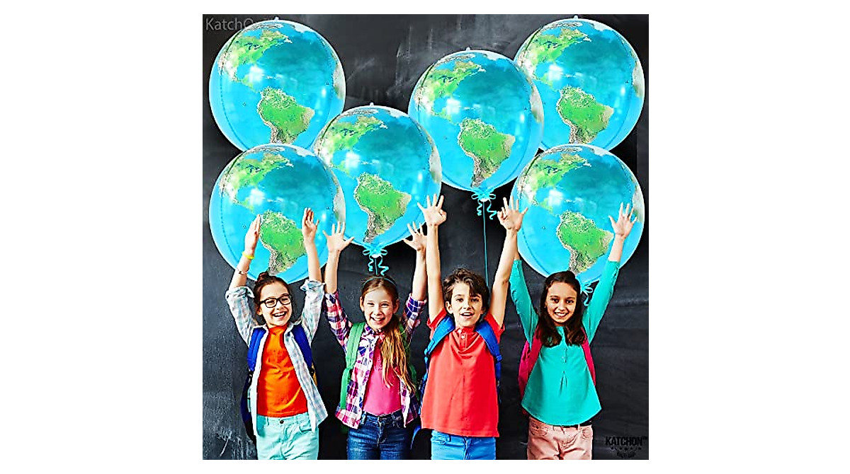 Big 22 Inch Globe Balloons | Earth Day Decorations