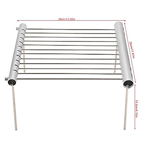 Camping Grill, Portable Compact Camping Grill Stainless Steel Folding BBQ Tube Outdoor Backpackers