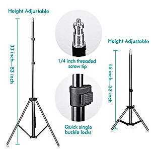 SLOW DOLPHIN Photography Umbrella Lighting Kit,400W 5500K Daylight Photo Portrait Continuous Reflector Lights for Camera Video Studio Shooting White/Black Umbrella