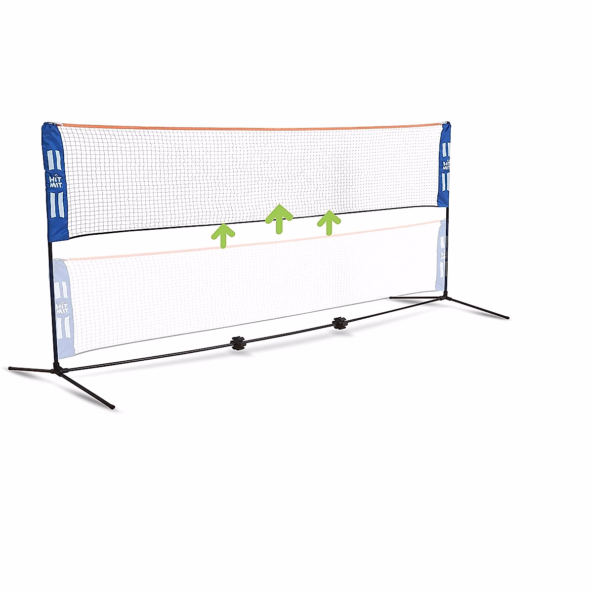 HIT MIT Adjustable Height Portable Badminton Net Set - Competition Multi Sport Indoor or Outdoor Net for Playing Pickleball, Kids Volleyball, Soccer Tennis, Lawn Tennis -Easy and Fast Assembly,17 Feet