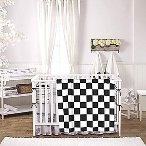 Race Waving Checkered Flag Baby Blanket Cute Custom Unisex Warm Super Soft and Comfortable Cotton Flannel Blanket one sizeBlack