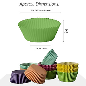 Bahoki Essentials Paper Baking Cups - Cupcake, Muffin Liners, Assorted Cake Wrappers - Great for Birthday Parties and Family Gatherings - Rainbow - 300 Piece