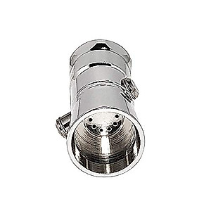 Shower Head Solid Brass Construction with Push Button Flow Control or Shut Off, Water Saver, Polished Chrome