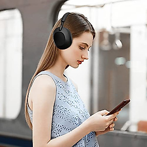 Suoman Replacement Earpads Cushions for Sony WH-1000XM5, [Noise Isolation Memory Foam] [Added Thickness] [More Soft Comfortable] Replacement Earpads for Sony WH1000XM5