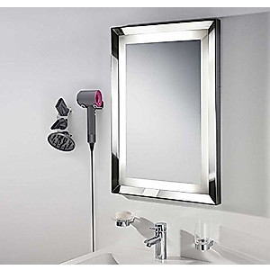 For Dyson Supersonic Hair Dryer Wall Mount Holder, Stainless Steel Power Plug Holder, Bathroom Organizer for Dyson Supersonic Hair Dryer Care Tools by Deeroll