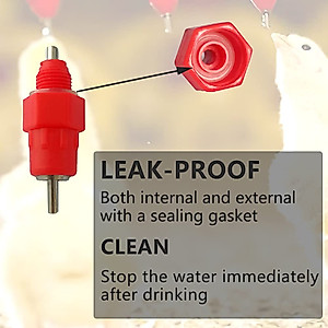 VandanCoop Chicken Waterer Nipples Automatic Poultry Watering Nipples (35)