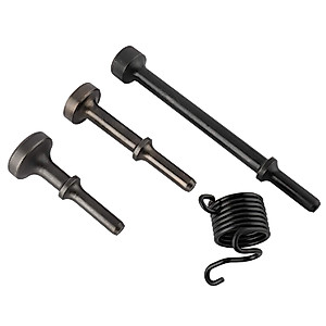 4 pcs Air Hammer Bits Accessories Including 3pcs 0.401'' (10mm) Shank Pneumatic Chisel Air Hammers and 1pc Spring