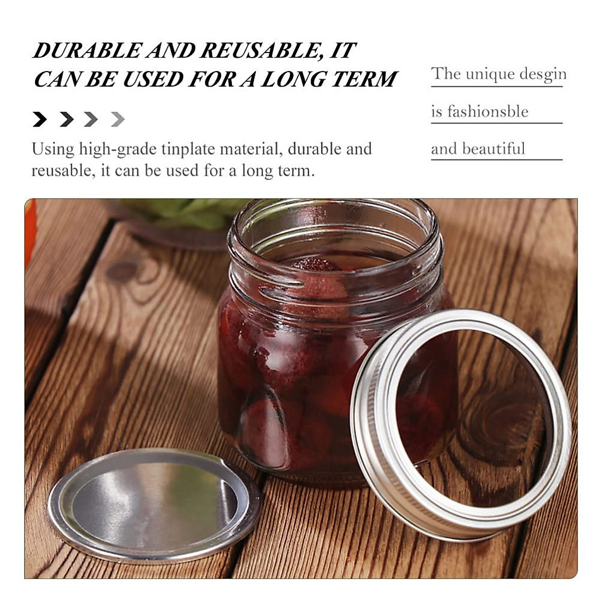 Angoily 12pcs Mason Jar Lids Reusable Canning Lids Mason Can Cover Canning Bands Regular Mouth Mason Jars Cap Canning Lids and Ball Jar Lids Wide Mouth Lids Caps With Cover Ring Tinplate