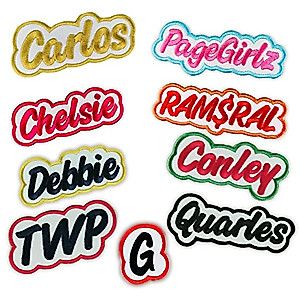 Unique Freehand Border Alphabet Patch Embroidered Iron On/Sew On Personalised