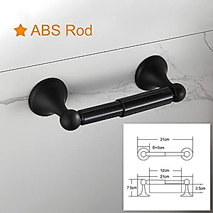 BGL Bathroom Hardware Set Matte Black Adjustable Expandable Bath Towel Bars Bathroom Accessory Set Towel Racks 8-Pieces Wall Mount