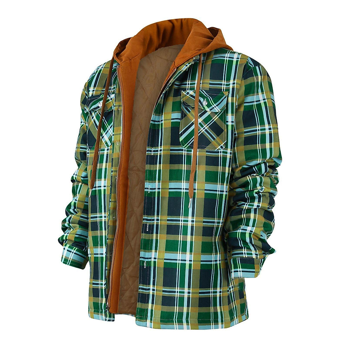 GIANTHONG Trench Coat Men Coat Hat Velvet Blazer Cropped Hoodie Mens Blazer Jacket Jackets Polo Rain Jacket Men Black Jacket Fleece Jacket Men Quarter Zip Sweater(Green,Large)