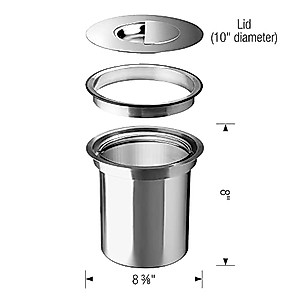 BLANCO 512471 Solon Compost System (Dual Mount) Accessory, Stainless