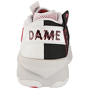 adidas Unisex Dame 8 Basketball Shoe, White/Vivid Red/Core Black, 4.5 US Men