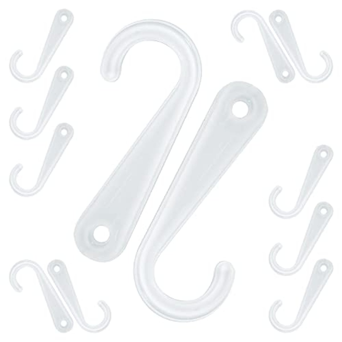 500Pcs 1 3/4 Inch Sock Display Hooks for Socks and Hat, Plastic J Hooks for Socks Retail Display Hanger(Clear)