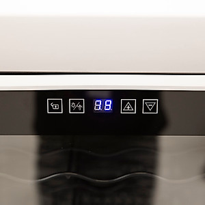 Magic Cool MCWC34SI Wine Cooler Refrigerator, 34-Bottle, Metallic