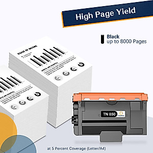 Colorking Compatible Toner Cartridge Replacement for Brother TN850 TN 850 TN-850 TN820 TN 820 TN-820 for Brother HL-L6200DW HLL6200DW MFC-L5900DW MFC-L5700DW HL-L5200DW MFC-L5850DW Toner (2 Black)