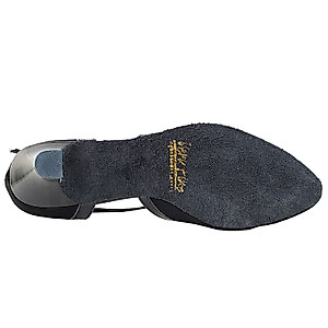 Very Fine Dancesport Shoes - Women's Latin, Salsa, Rhythm, Ballroom Practice Dance Shoes - Classic Series 9627 Black Nubuck & Black Trim (1.3" Heel, Size 9)