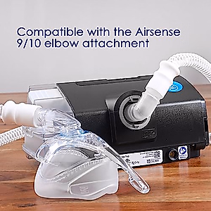 Resway CPAP Tubing | White 15mm Diameter | Universal CPAP Hose Compatible with Most Machines & Masks | Easy-Grip 22mm Ergonomic Cuff for Secure Fit | Lightweight Flexible Tube - 6 Feet Long