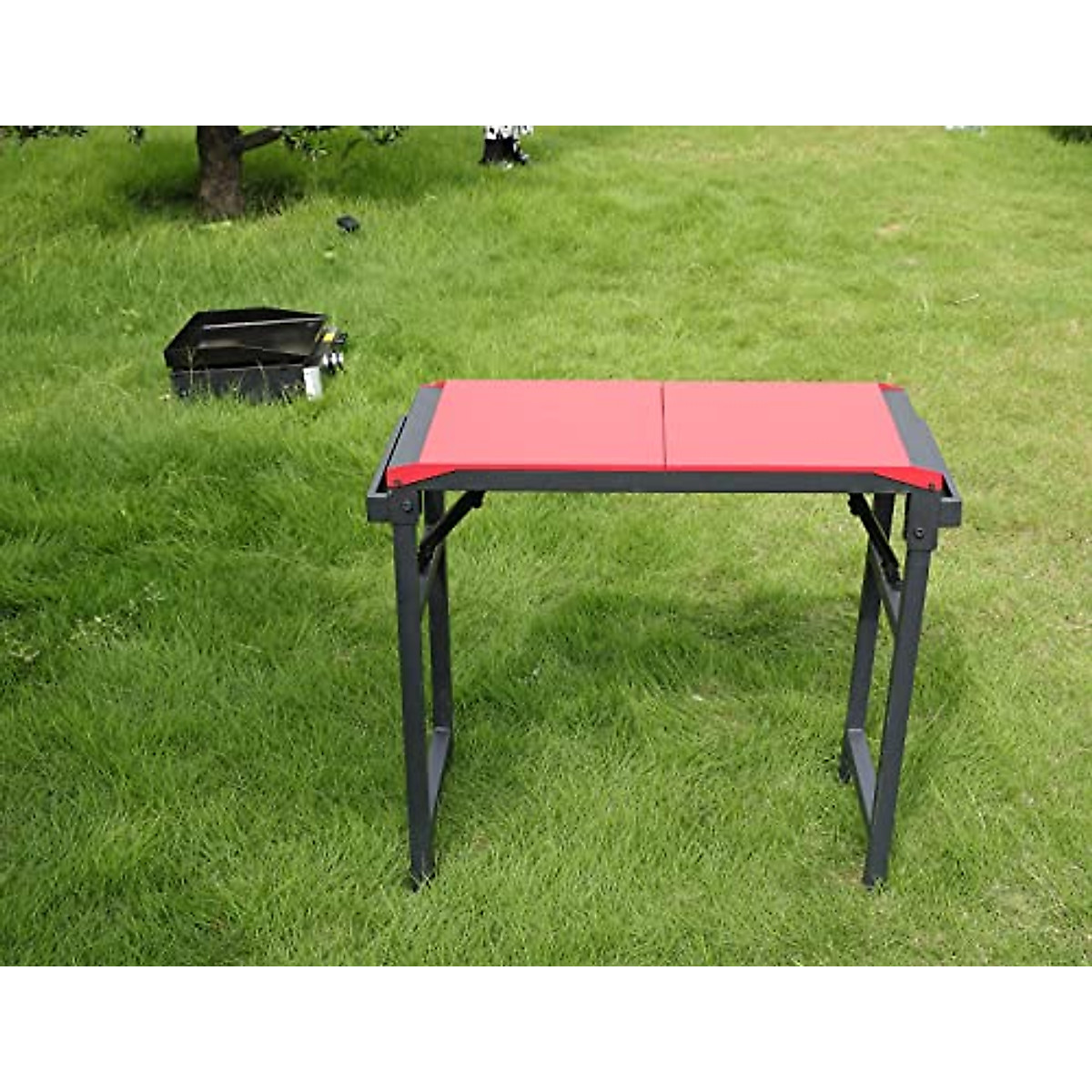 SafBbcue Adjustable Griddle Stand for Blackstone 17 Inch Griddle 22" Griddle, Multifunctional BBQ Stand with Double -Shelf Outdoor Worktable for Cuisinart, Pit Boss, Royal Portable Grill, Pizza Oven