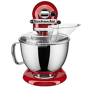 FIRJOY Pouring Shield for KitchenAid 4.5 and 5 Quart Stainless Steel Bowls ONLY - Secure Fit Splash Guard Accessory for KitchenAid Tilt-Head Stand Mixers (Clear)