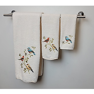 Avanti Linens - Fingertip Towel, Soft & Absorbent Cotton Towel (Premier Songbirds Collection)