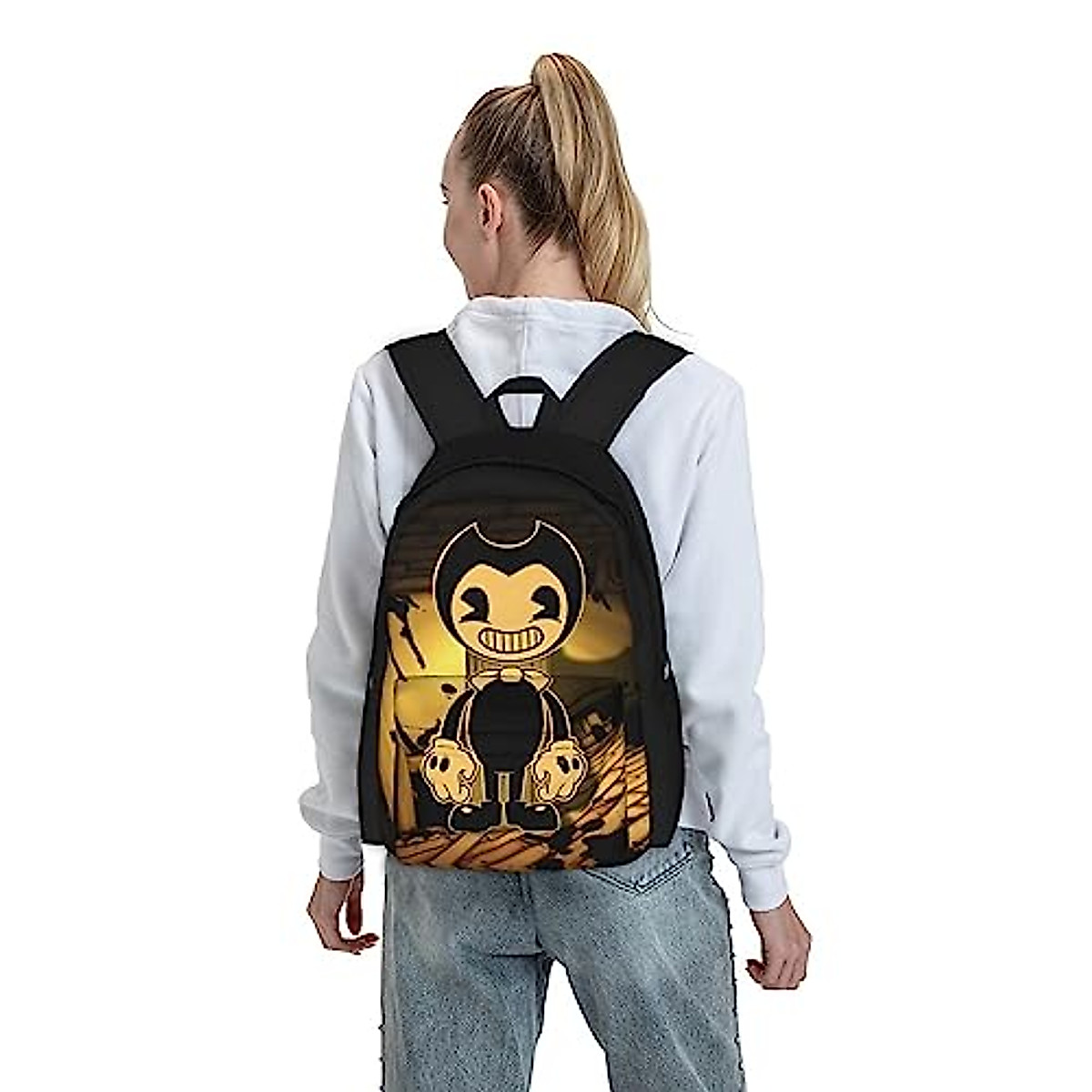NOVIIML toon Gaming Backpack For Girls Boys, Laptop Backpack Travel Daypacks Cute Anime Sports Bag Zipper Laptop Backpack 17in