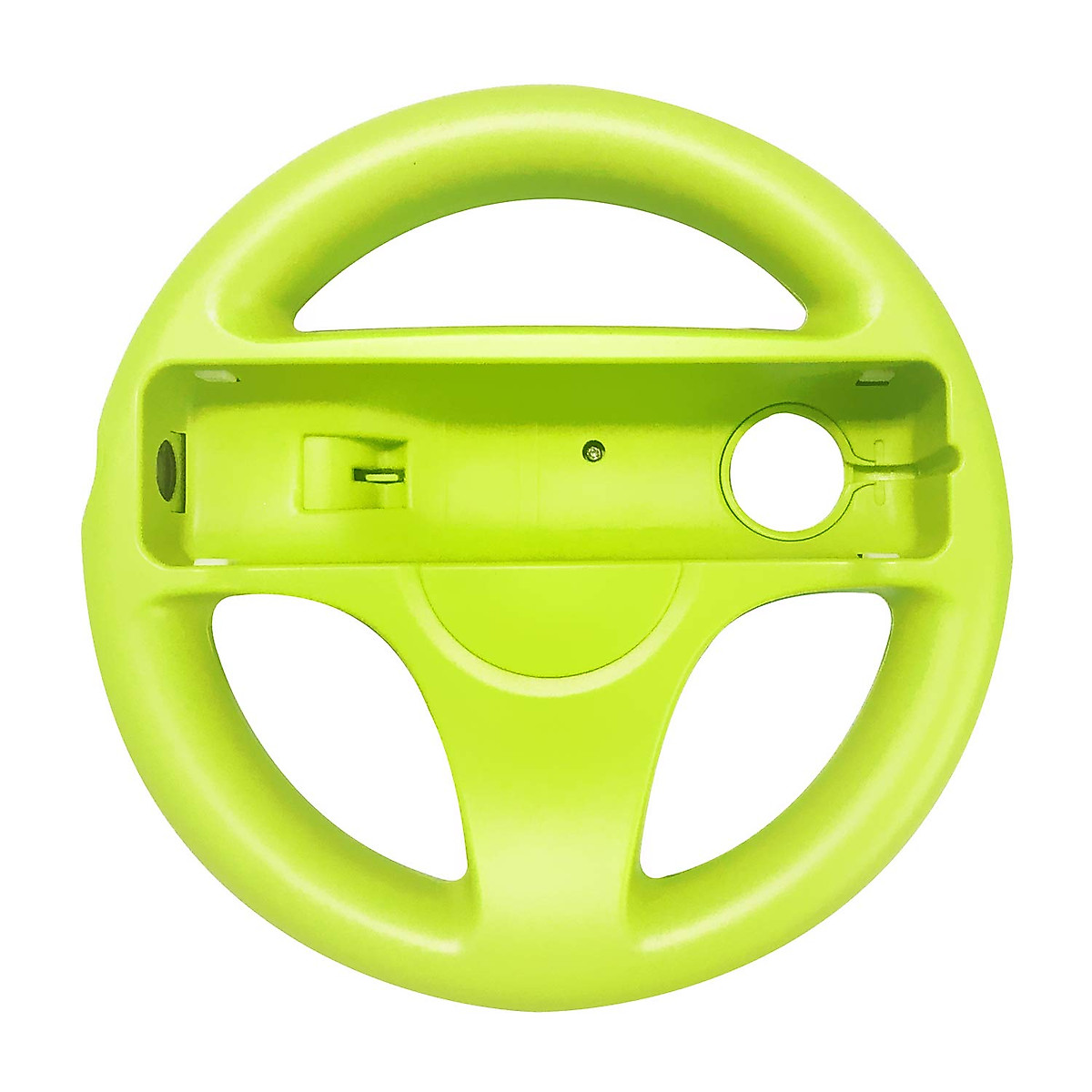 Jadebones 2 Pack Racing Steering Wheel with Wrist Strap for Wii and Wii U Remote Controller (Pink+Green)