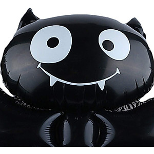 5 Pieces Halloween Foil Balloons Large Bat Mylar Balloons Black Bat Aluminum Foil Balloons Cute Bat Balloons for Halloween Party Props Home Decoration Supplies Kids Gifts