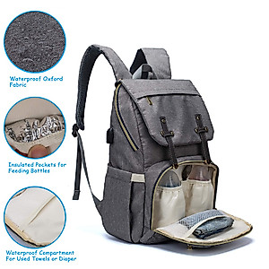 LEQUEEN Diaper Bag Backpack, Travel Back Pack Maternity Baby Changing Bags