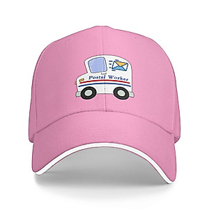 Pictetw Postal Worker Hats for Men and Women,Postal Worker Gift Hat. Pink