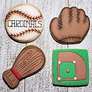 Baseball Cookie Cutters, 7 Pack Baking Molds Stainless Steel Biscuit Sandwich Cake Cutter Set Baseball Cake Decorations for Baby Shower Birthday Party Supplies Favors