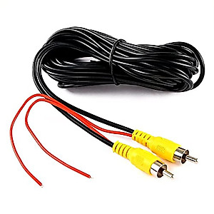 Backup Camera Video Cable,Double-Shielded Car RCA Rear View Camera Video Extension Cord,Back Up Rearview Reverse Cam RCA Male to Male AV Connector Adapter Wire for SUV RV Pickup Truck (19.69FT / 6M)
