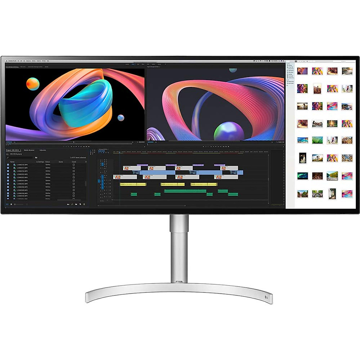 LG 34WK95U-W 34-inch Class 21:9 UltraWide 5K2K Nano IPS LED Monitor with HDR 600 Bundle with Deco Gear Large Extended Gaming Mouse Pad