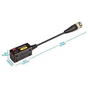 eoere 20 Pairs Passive HD BNC Video Balun Transceiver Transmitter AHD/TVI/CVI/CVBS Cable Connectors for 720P/960P/1080P/3MP/5MP/8MP CCTV Security Cameras