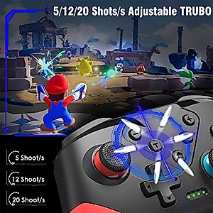 Switch Controller, Wireless Switch Pro Controller for Switch/Switch Lite/Switch OLED, Extra Switch Controller with Paddles, Programmable Switch Control Remote Gamepad with Back Buttons,Wake-up,Turbo