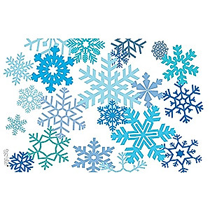 Tervis Snowflakes Tumbler with Wrap and Blue Lid 16oz, Clear