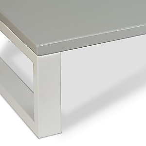 CONSDAN Step Stool with Metal Frame, Solid Hardwood Step Stool for Toddler/Kids/Adult, Portable Step Stool for Bedroom Bathroom-Grey