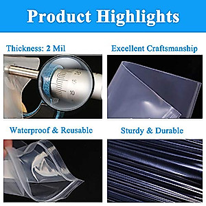 Minoly 3" x 4" Small Zip Baggies for Jewelry, 2 Mil 100pcs Reclosable Clear Zipper Plastic Bags for Cards, Craft Beads, Seeds, Coins, Tiny Parts, Pills, Screws etc
