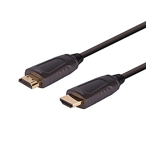Monoprice 8K Ultra High Speed Fiber Optic Certified HDMI Cable - HDMI 2.1, 8K@60Hz, 4K@120Hz, 48Gbps, HDR, VRR, Active Optical Cable (AOC), 49ft, Black