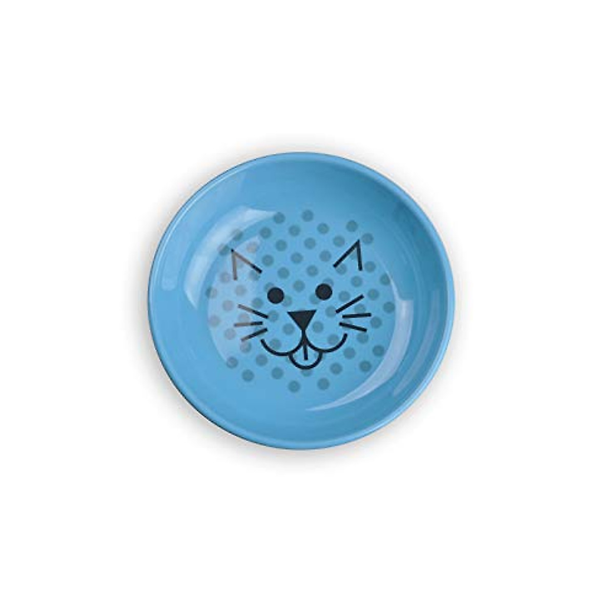 Van Ness Pets EcoWare Whisker-Friendly Cat Bowl, Wide Dish Cat Dish, 8 OZ, Blue