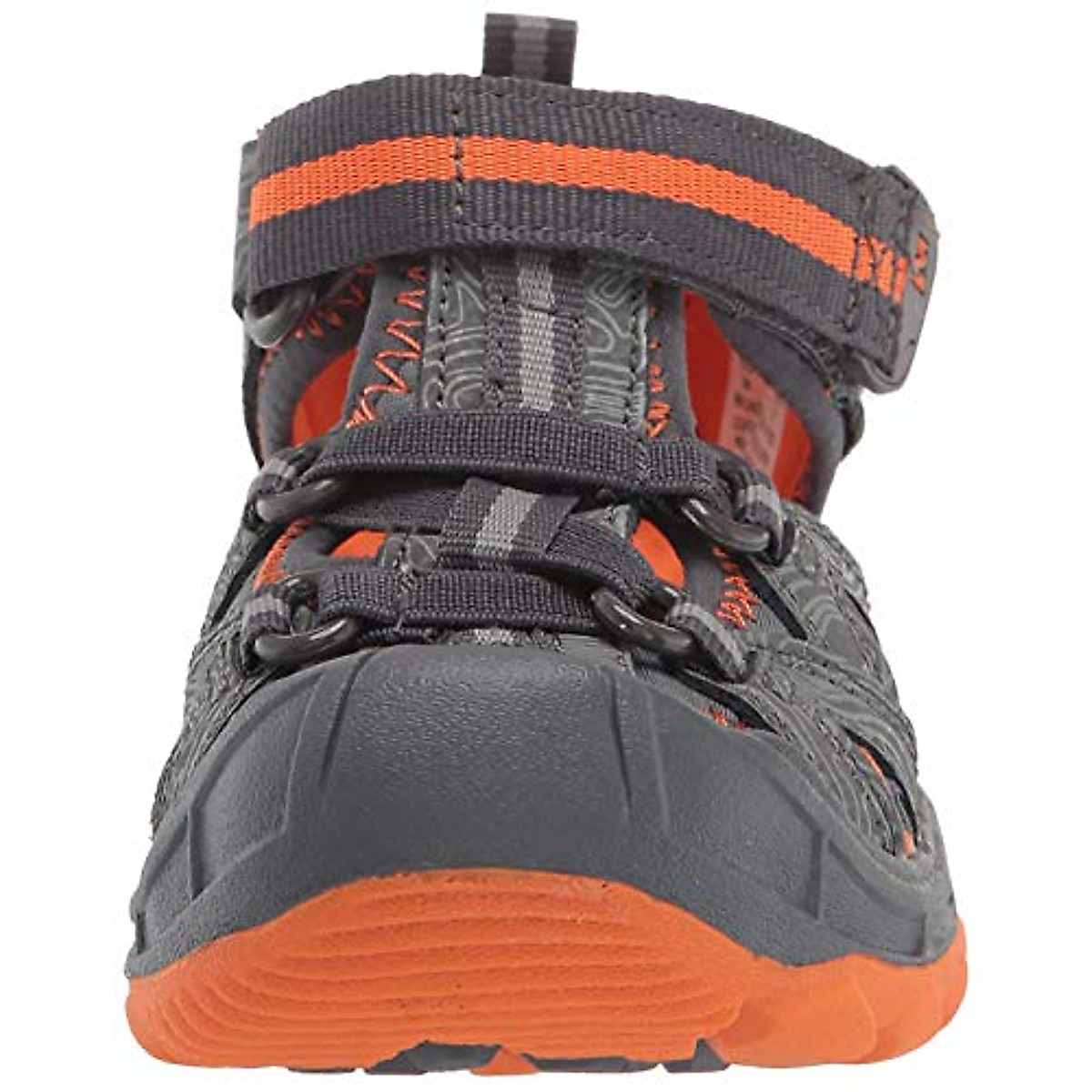 Merrell Kid's Unisex Hydro Sport Sandal, Grey/Orange,11 Big Kid