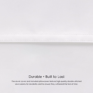 Tafts Duvet Cover Set, King Size - 100% Viscose Duvet Set - 400TC Duvet & 2 Pillow Shams - 3 Pieces - Silk Feel, Cooling, Anti-Static (Cool White)