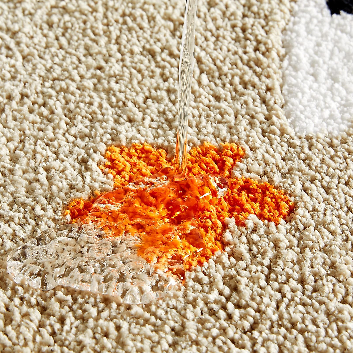 Ouyattle Cute Spooky Halloween Rug 2x3 - Aesthetic Boho Floral Ghost Halloween Bathroom Rugs Funky Gothic Microfiber Bath Mat Non-Slip Washable, Vintage Abstract Spirit Halloween Small Throw Rugs